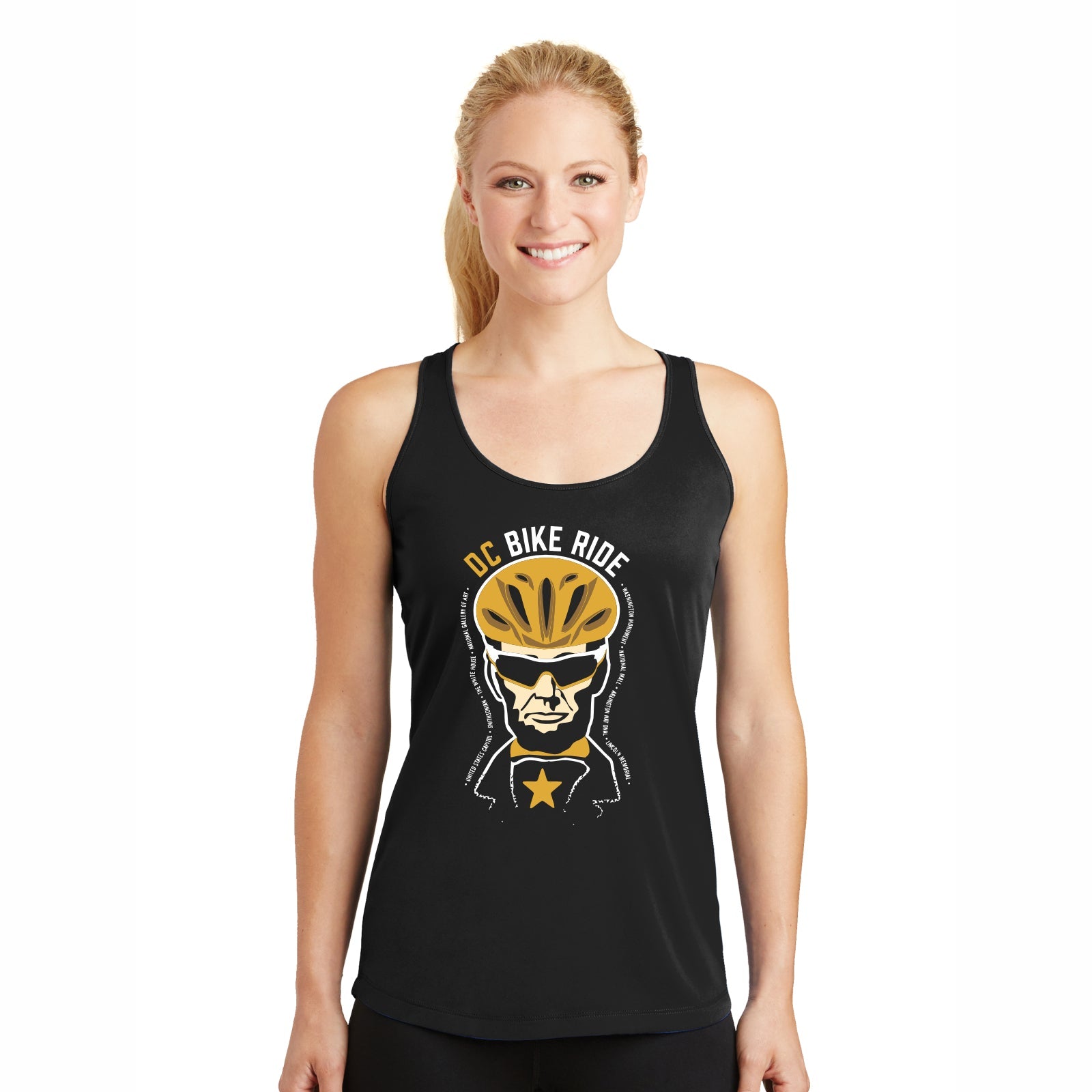 DCBR Women's Tech Racerback Singlet -Black- Abe – American Bike Ride